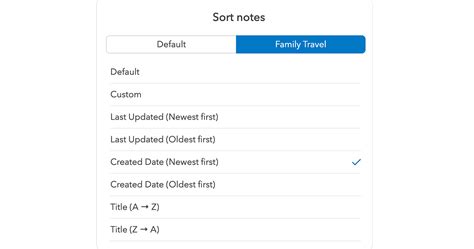 sort notes upnote user guide