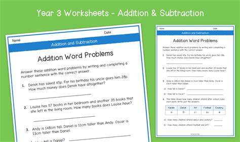 Year 3 Addition Word Problems Worksheets Ks2 Addition Primary Maths