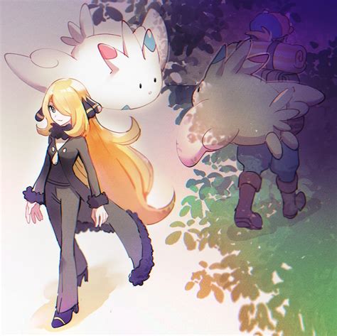 Cynthia Volo And Togekiss Pokemon And More Drawn By Huan Li Danbooru