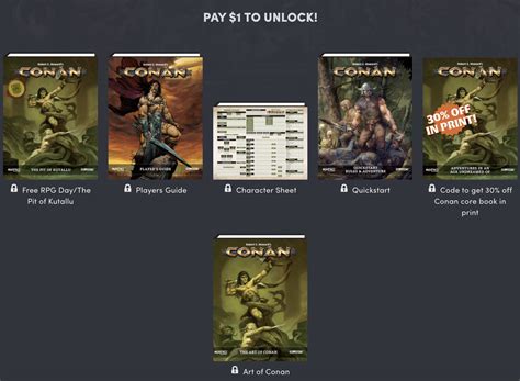 Tenkar S Tavern Humble Bundle Rpg Book Bundle Conan By Modiphius