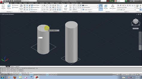 Auto Cad Cylinder Command Others By Yahya Youtube