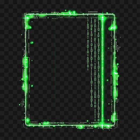 Premium Psd Psd Binary Code Light Neon Frame With Binary Digits And Matrix C Outline Collage