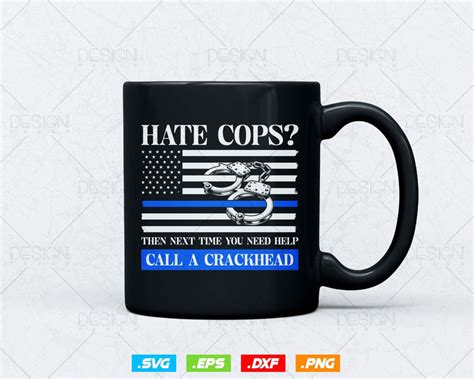 Funny Cop Saying Thin Blue Line American Flag Police Officer T Shirt