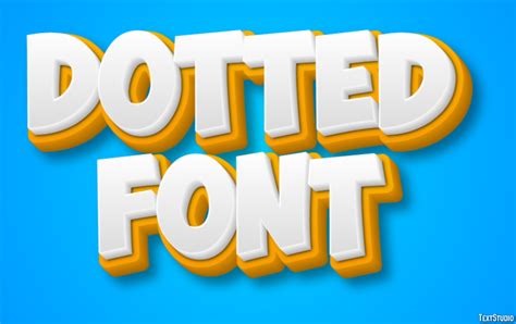Dotted Font Text Effect And Logo Design Font
