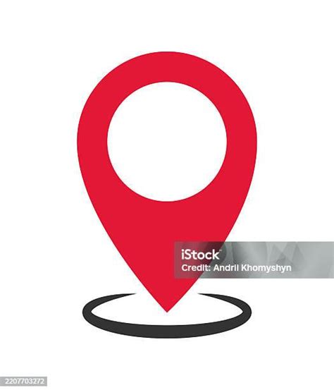 위치 방향 또는 목적지를 나타내는 빨간색 핀 아이콘입니다 심플하고 모던합니다 웹 Ui 탐색 또는 매핑 응용 프로그램에 사용합니다 벡터 그래픽입니다 0명에 대한 스톡 벡터