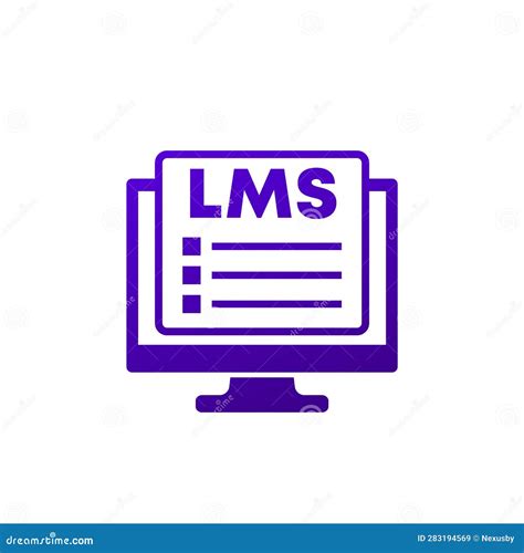 LMS Icon Learning Management System Vector Stock Vector Illustration
