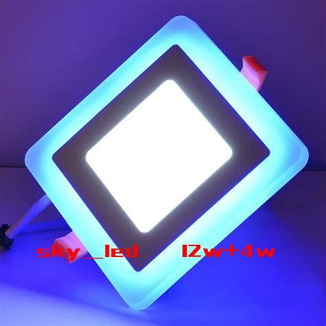 Jual Panel Led Warna Segi W W Putih Biru Inbouw Shopee Indonesia