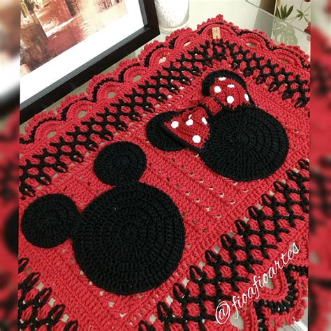 Tapete Mickey E Minnie Em Crochê Elo7 Produtos Especiais