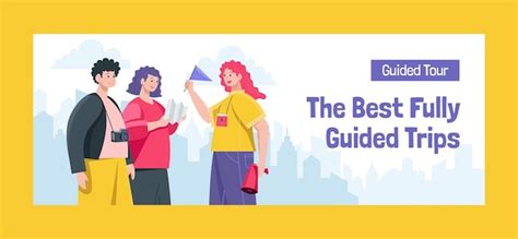 Free Vector Guided Tours Template Design