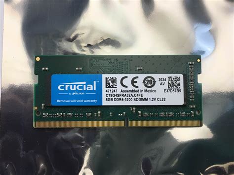 Used Crucial 8gb Ddr4 3200 Sodimm 1 2v Cl22 Laptop Memory Ram Ct8g4sfra32a Ubb Threads