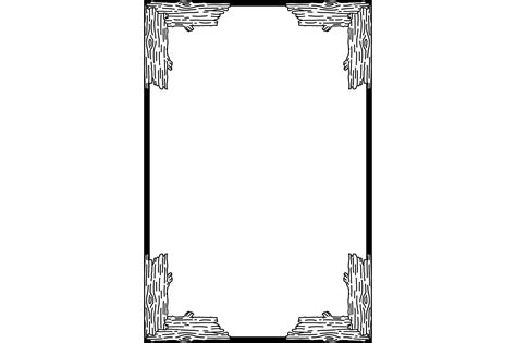 Tree Trunk Line Art Potrait Border Graphic By Arief Sapta Adjie Creative Fabrica