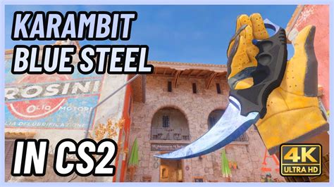 Cs2 Karambit Blue Steel Cs2 Knife In Game Showcase [4k] Youtube