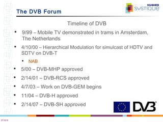 The Digital Video Broadcast DVB Project PPT