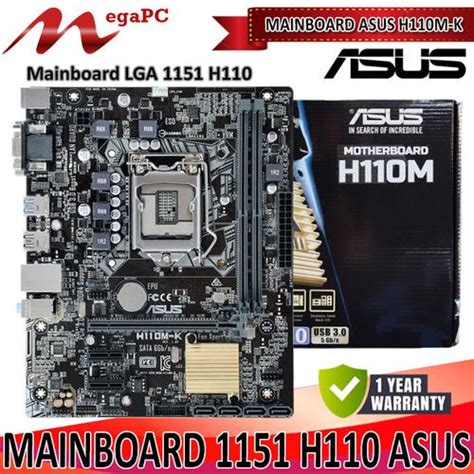 Jual Motherboard Lga 1151 H110m Asus Ddr4 Garansi 1 Tahun Kota Bekasi Megapc Tokopedia