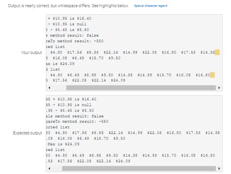 Answered Output Is Nearly Correct But Bartleby
