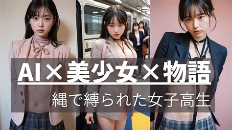 縄で縛られた女子高生【ナレーションつき】ai美女動画 Youtube
