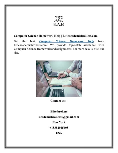 Ppt Computer Science Homework Help Eliteacademicbrokers Powerpoint Presentation Id12153383