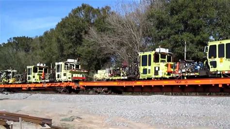 Csx Mow Train In Plant City Fl Friday 1 17 14 Youtube