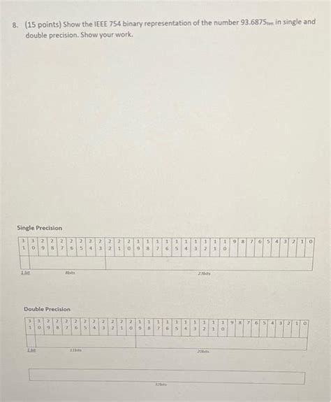 Solved 8 15 Points Show The Ieee 754 Binary