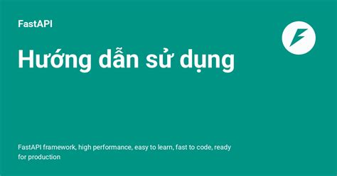 Hướng Dẫn Sử Dụng Fastapi