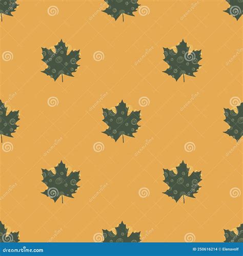 Fall Leaf Vector Illustration Seamless Pattern Stock Vector Illustration Of Repeat Draw