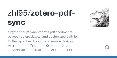 Github Zhl95zotero Pdf Sync A Python Script Synchronizes Pdf Documents Between Zotero