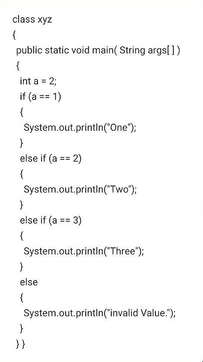 Simple Else If Ladder Example Shortsjavaprogramming Shorts Youtube