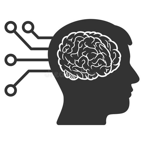 Brain Computer Connection Vector Icon Stock Vector Illustration Of Invention Encephalic