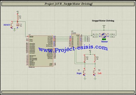 پروژه برنامه نویسی کنترل استپر موتور Stepper Motor توسط میکروکنترلر Avr