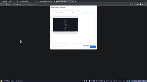 Screen Capture Doesnt Work In Chromium Negotiation Errors From