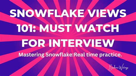 snowflake views 101 an introduction to query optimization youtube