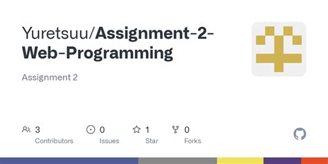 Github Yuretsuuassignment 2 Web Programming Assignment 2