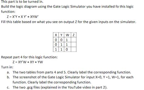 Solved This Part Is To Be Turned In Build The Logic Diagram Chegg