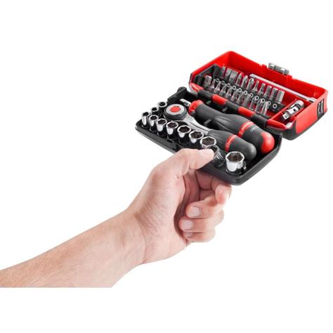 R 360nano Facom Facom 38 Piece Metric 1 4 In Standard Socket Bit Set With Ratchet 6 Point