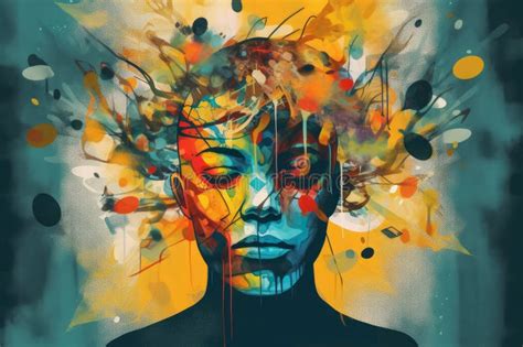 Abstract Artwork On Mental Health Depression Anxiety And How To