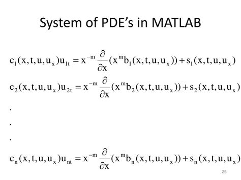 Ppt Chee 412 Partial Differential Equations In Matlab Powerpoint