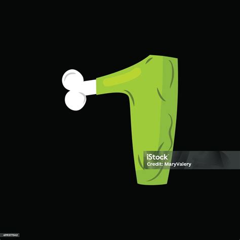 1 좀비를 번호 하나는 몬스터 폰트입니다 뼈 및 두뇌 알파벳 기호입니다 그린 Abc 기호 공포 무서움에 대한 스톡 벡터 아트 및 기타 이미지 Istock