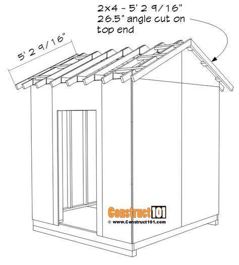 Diy 8x8 Gable Shed Building Plans Construct101