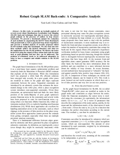 Pdf Robust Graph Slam Back Ends A Comparative Analysis