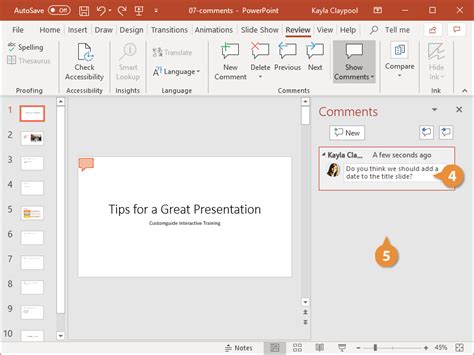 Insert A Comment In PowerPoint CustomGuide