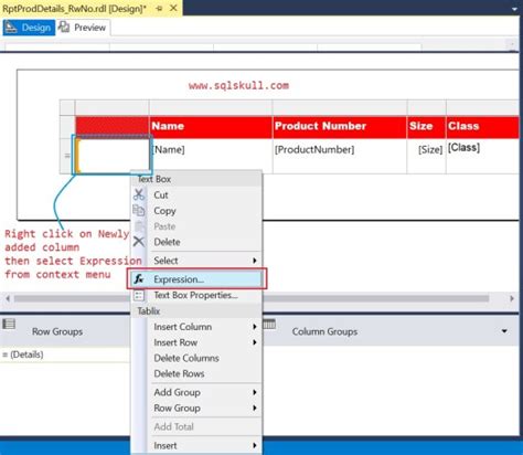 Add Row Number In Ssrs Report Sqlskull