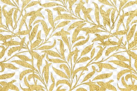 Glittery Gold Leaf Patterned Background Design Element Free Image By