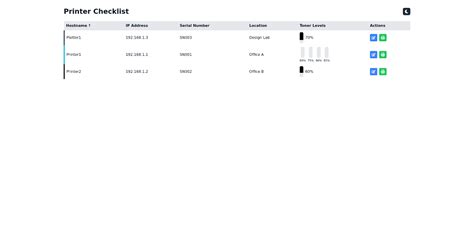 Printer Checklist Free React Tailwind Component