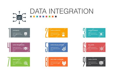 Premium Vector Data Integration Infographic 10 Option Line Concept