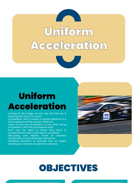 Uniform Acceleration Understanding Constant Velocity And Acceleration Pdf Velocity
