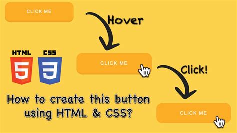 Simple Realistic Push Button Using Html And Css Youtube