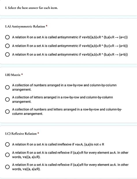 Answered Ia Antisymmetric Relation A Bartleby