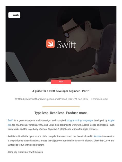 guide for a swift developer beginner part i torus tech pdf swift