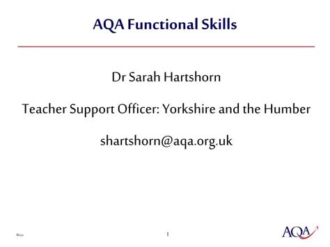 PPT AQA Functional Skills PowerPoint Presentation Free Download ID 613380