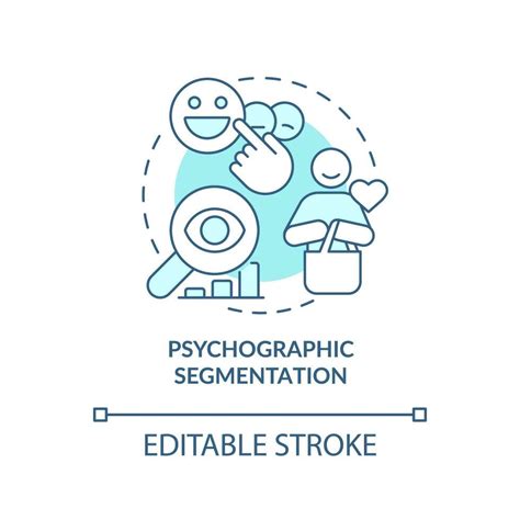 Psychographic Segmentation Blue Concept Icons Set Market Segmentation